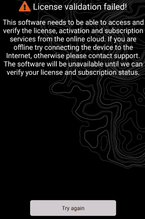 Licence Validation Failed - 4x4 Explorer